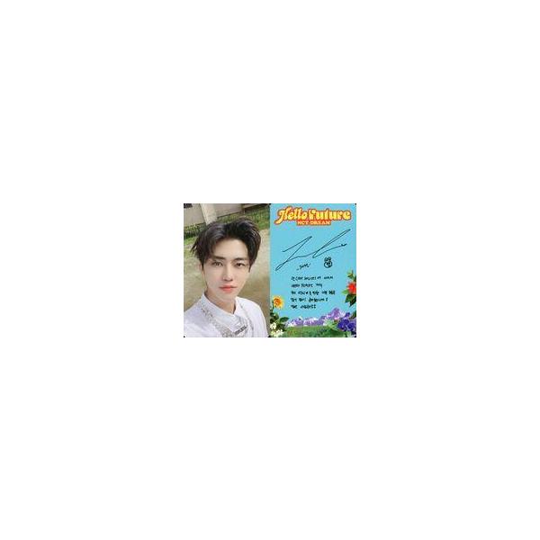 商品名：中古コレクションカード(男性) NCT DREAM/ジェミン(Jaemin)/裏面水色・印刷サイン・メッセージ入り/CD「Hello Future[Kihno Kit]」(FUTURE Ver.)封入特典フォトカードコレクションカー...