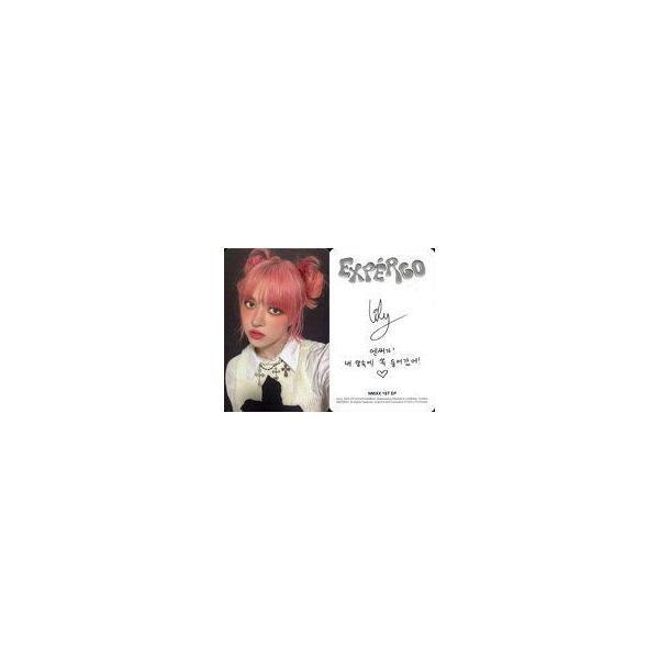 商品名：中古コレクションカード(女性) NMIXX/リリー(LILY)/裏面印刷サイン・メッセージ入り/CD「EXPERGO」【通常盤】(A ver.)封入特典フォトカードコレクションカード(女性)/CD「EXPERGO」【通常盤】(A v...