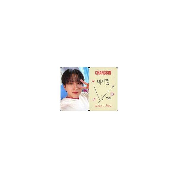 商品名：中古コレクションカード(男性) Stray Kids/Changbin(チャンビン)/裏面印刷サイン入り/「NACIFIC×Stray Kids」対象商品購入特典フォトカードコレクションカード(男性)/「NACIFIC×Stray ...