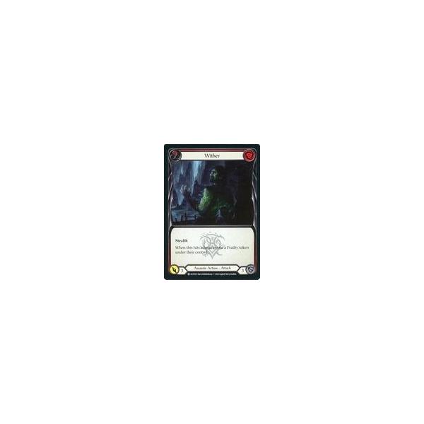 商品名：中古Flesh and Blood OUT039[C]：(Rainbow Foil)Wither (1)Flesh and Blood/C/Assassin/英語版/Outsiders分類：Assassin/レア度：Cシリーズ：英語...
