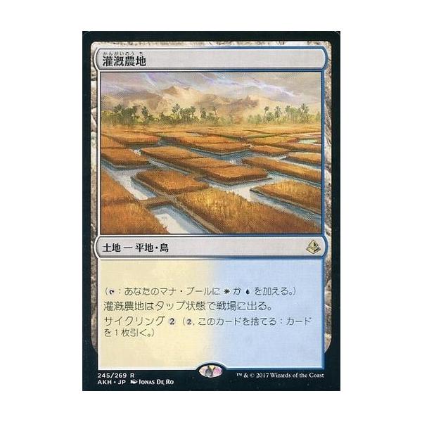 商品名：中古マジックザギャザリング [R]：灌漑農地/Irrigated Farmlandマジックザギャザリング/日本語版/R/アモンケット/土地分類：土地/レア度：R分類：土地/レア度：R