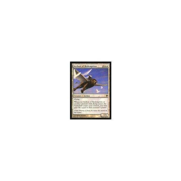 商品名：中古マジックザギャザリング 3/145[R]：【WWK】【FOIL】Archon of Redemption/解放の執政官マジックザギャザリング/英語版FOIL/R/白/ワールドウェイク分類：白/レア度：Rシリーズ：ワールドウェイク...