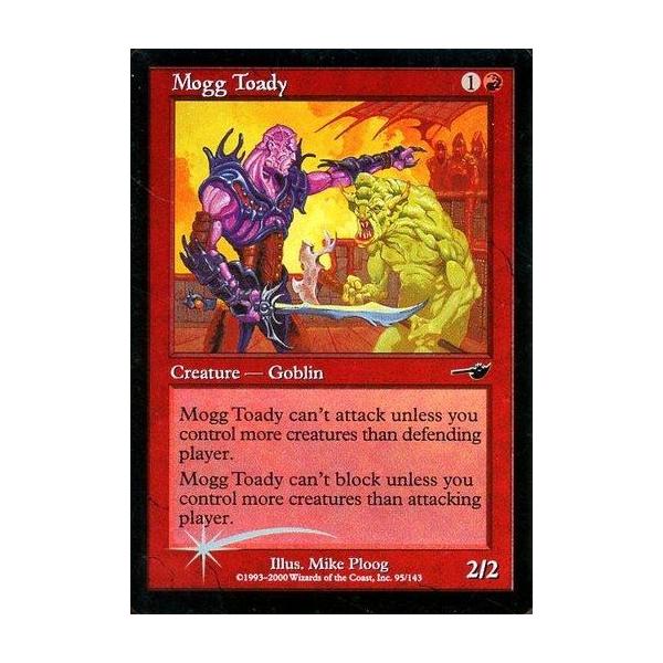 商品名：中古マジックザギャザリング 95/143[C]：【NEM】【FOIL】Mogg Toady/ごますりモグマジックザギャザリング/英語版FOIL/C/赤/NEMESIS(ネメシス)分類：赤/レア度：Cシリーズ：NEMESIS(ネメシス...