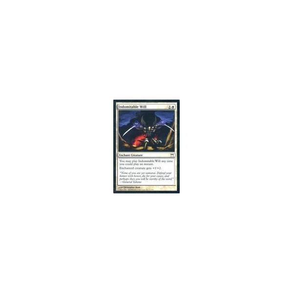 商品名：中古マジックザギャザリング 17/306[C]：【CHK】【FOIL】Indomitable Will/不退転の意志マジックザギャザリング/英語版FOIL/C/白/Champions of Kamigawa(神河物語)分類：白/レア...