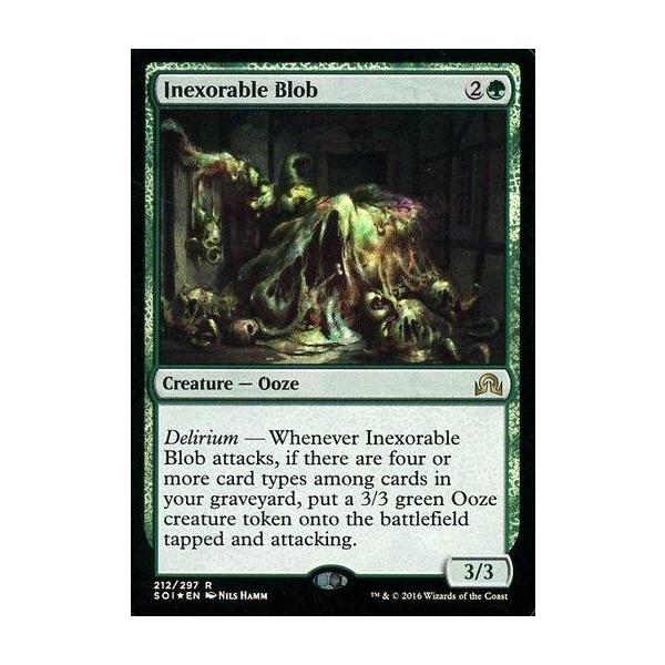 商品名：中古マジックザギャザリング [R]：【FOIL】Inexorable Blob/容赦無い泥塊マジックザギャザリング/英語版FOIL/R/イニストラードを覆う影/緑分類：緑/レア度：R分類：緑/レア度：R