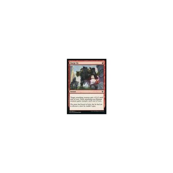 商品名：中古マジックザギャザリング [C]：【FOIL】Barge In/突き破りマジックザギャザリング/英語版FOIL/C/エルドレインの王権/赤分類：赤/レア度：C分類：赤/レア度：C