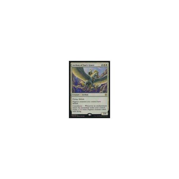 商品名：中古マジックザギャザリング [R] ： 【FOIL】Archon of Sun’s Grace/太陽の恵みの執政官マジックザギャザリング/英語版FOIL/R/テーロス還魂記/白分類：白/レア度：R