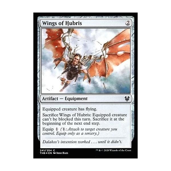 商品名：中古マジックザギャザリング 241/254[C]：【THB】【FOIL】Wings of Hubris/傲慢の翼マジックザギャザリング/英語版FOIL/C/アーティファクト/テーロス還魂記分類：アーティファクト/レア度：Cシリーズ：...