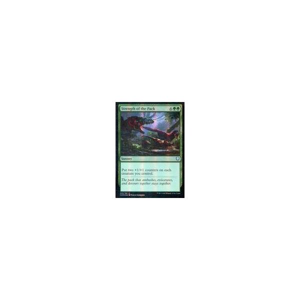商品名：中古マジックザギャザリング [UC] ： 【FOIL】Strength of the Pack/群れの力マジックザギャザリング/英語版FOIL/UC/緑/統率者レジェンズ分類：緑/レア度：UC
