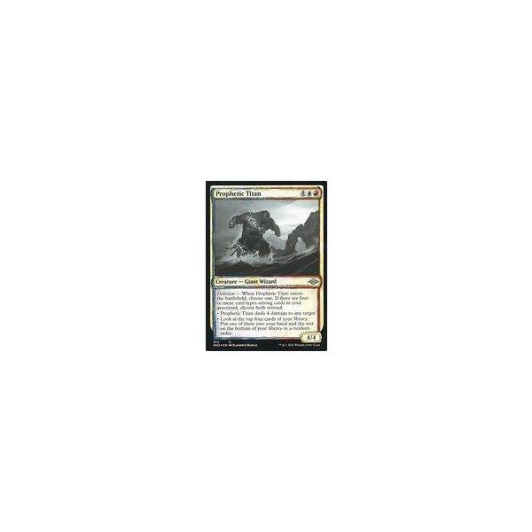 商品名：中古マジックザギャザリング 373[U]：【MH2】【FOIL】【スケッチ版】Prophetic Titan/予言のタイタンマジックザギャザリング/英語版FOIL/U/マルチカラー/モダンホライゾン2分類：マルチカラー/レア度：Uシ...