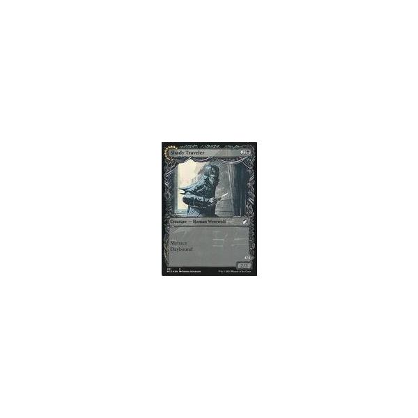 商品名：中古マジックザギャザリング 291[C]：【MID】【FOIL】【秋分仕様】Shady Traveler/Stalking Predator/不審な旅行者/忍び寄る捕食者マジックザギャザリング/英語版FOIL/C/黒/イニストラード...