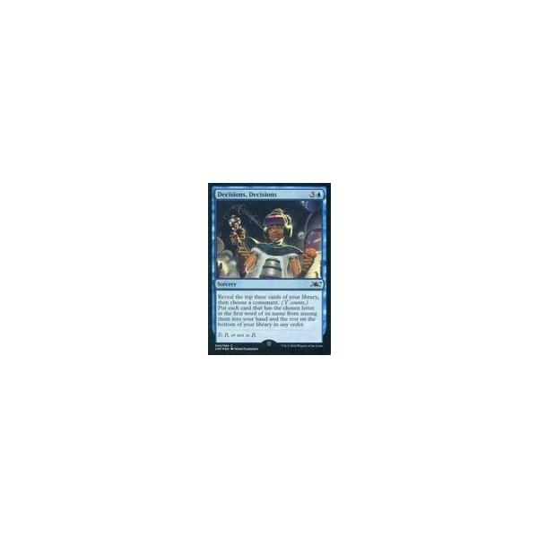 商品名：中古マジックザギャザリング 044/244[C]：【UNF】【FOIL】Decisions  Decisions/決定、決定マジックザギャザリング/英語版FOIL/C/青/Unfinity分類：青/レア度：Cシリーズ：Unfinit...