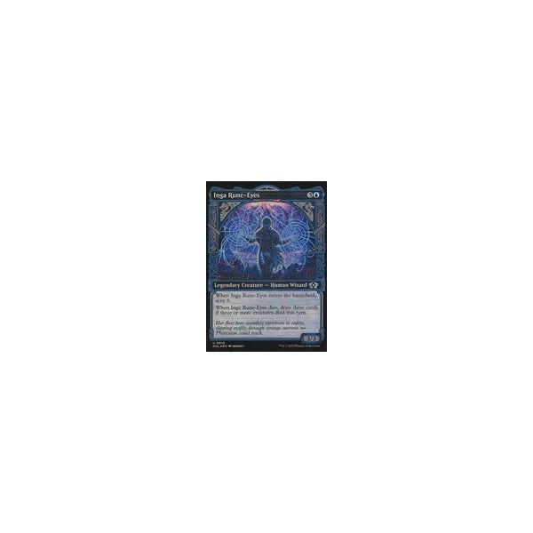 商品名：中古マジックザギャザリング 0010[U]：【MUL】【FOIL】Inga Rune-Eyes/ルーン目のインガマジックザギャザリング/英語版FOIL/U/青/機械兵団の進軍 多元宇宙の伝説分類：青/レア度：Uシリーズ：機械兵団の進...