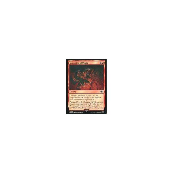 商品名：中古マジックザギャザリング 0150[C]：【LTR】【FOIL】Swarming of Moria/群がるモリアのやからマジックザギャザリング/英語版FOIL/C/赤/指輪物語：中つ国の伝承分類：赤/レア度：Cシリーズ：指輪物語：...