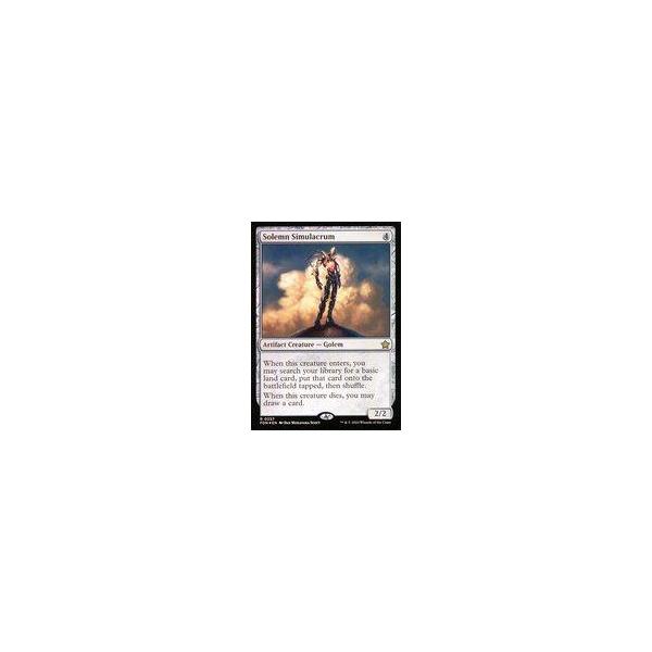 商品名：中古マジックザギャザリング 0257[R]：【FDN】【FOIL】Solemn Simulacrum/真面目な身代わりマジックザギャザリング/英語版FOIL/R/アーティファクト/ファウンデーションズ分類：アーティファクト/レア度：...