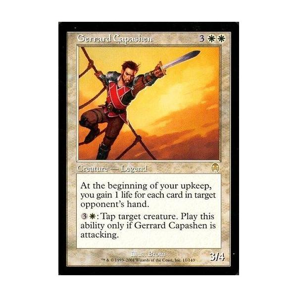 商品名：中古マジックザギャザリング 11/143[R]：【APC】Gerrard Capashen/ジェラード・キャパシェンマジックザギャザリング/英語版/R/白/APOCALYPSE(アポカリプス)分類：白/レア度：Rシリーズ：APOCA...