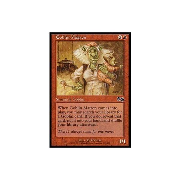 商品名：中古マジックザギャザリング 191/350[C]：【USG】Goblin Matron/ゴブリンの女看守マジックザギャザリング/英語版/C/赤/Urza’s Saga(ウルザズ・サーガ)分類：赤/レア度：Cシリーズ：Urza‘s S...