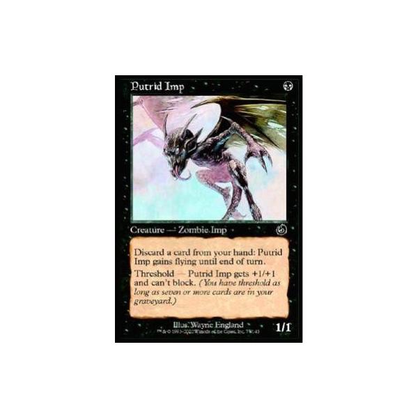 商品名：中古マジックザギャザリング 77/143[C]：【TOR】Putrid Imp/朽ちゆくインプマジックザギャザリング/英語版/C/黒/TORMENT(トーメント)分類：黒/レア度：Cシリーズ：TORMENT(トーメント)商品解説■「...