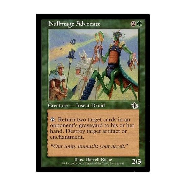 商品名：中古マジックザギャザリング 126/143[C]：【JUD】Nullmage Advocate/虚無魔道士の代言者マジックザギャザリング/英語版/C/緑/JUDGMENT(ジャッジメント)分類：緑/レア度：C