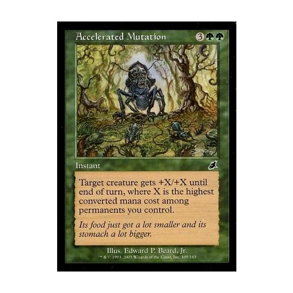 商品名：中古マジックザギャザリング 109/143[C]：【SCG】Accelerated Mutation/促成の突然変異マジックザギャザリング/英語版/C/緑/Scourge(スカージ)分類：緑/レア度：Cシリーズ：Scourge(スカ...