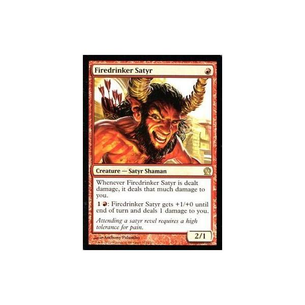 商品名：中古マジックザギャザリング [R]：Firedrinker Satyr/火飲みのサテュロスマジックザギャザリング/英語版/R/テーロス/赤分類：赤/レア度：R分類：赤/レア度：R
