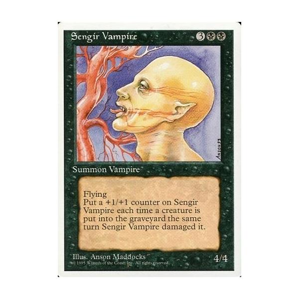 商品名：中古マジックザギャザリング [U]：Sengir Vampire/センギアの吸血鬼マジックザギャザリング/英語版/U/第4版分類：黒/レア度：Uシリーズ：第4版商品解説■「マジック：ザ・ギャザリングの世界では、あなたはプレインズウォ...