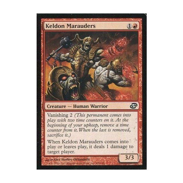 商品名：中古マジックザギャザリング 102/165[C]：【PLC】Keldon Marauders/ケルドの匪賊マジックザギャザリング/英語版/C/赤/次元の混乱分類：赤/レア度：Cシリーズ：次元の混乱商品解説■「マジック：ザ・ギャザリン...