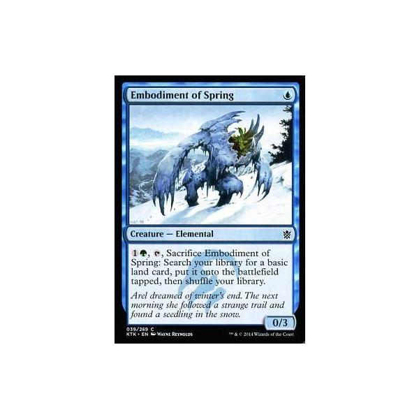 商品名：中古マジックザギャザリング [C]：Embodiment of Spring/春の具象化マジックザギャザリング/英語版/C/タルキール覇王譚/青分類：青/レア度：C分類：青/レア度：C