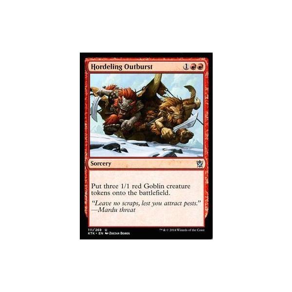 商品名：中古マジックザギャザリング [UC]：Hordeling Outburst/軍族童の突発マジックザギャザリング/英語版/UC/タルキール覇王譚/赤分類：赤/レア度：UC分類：赤/レア度：UC