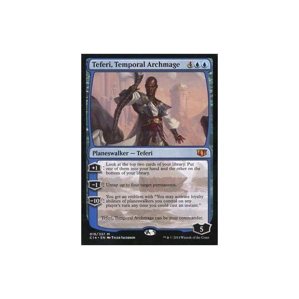 商品名：中古マジックザギャザリング 019/337[神話R]：【C14】Teferi  Temporal Archmage/時間の大魔道士、テフェリーマジックザギャザリング/英語版/神話R/青/統率者2014分類：青/レア度：神話R