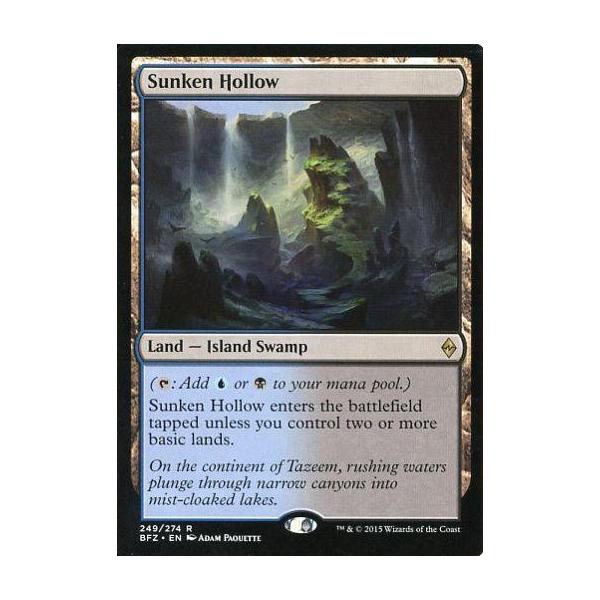 商品名：中古マジックザギャザリング [R]：Sunken Hollow/窪み渓谷マジックザギャザリング/英語版/R/戦乱のゼンディカー/土地分類：土地/レア度：R分類：土地/レア度：R