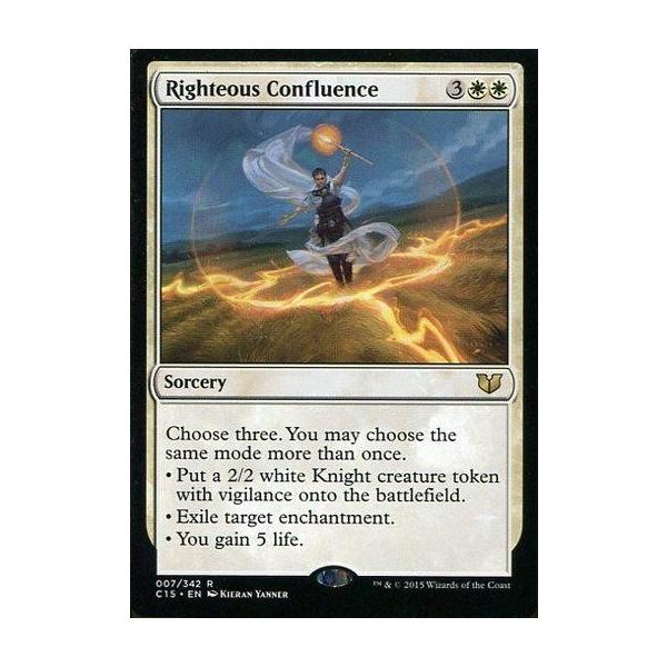 商品名：中古マジックザギャザリング 007/342[R]：【C15】Righteous Confluence/正義の合流点マジックザギャザリング/英語版/R/白/統率者2015分類：白/レア度：R