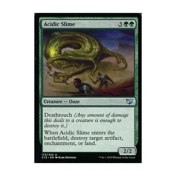 商品名：中古マジックザギャザリング 173/342[U]：【C15】Acidic Slime/酸のスライムマジックザギャザリング/英語版/U/緑/統率者2015分類：緑/レア度：U