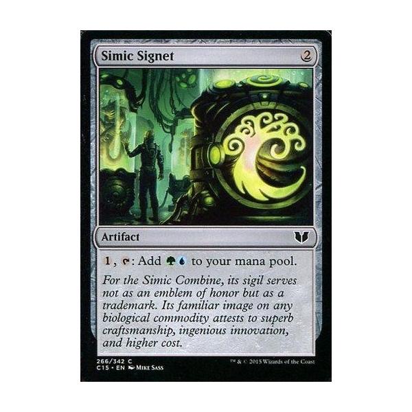 商品名：中古マジックザギャザリング 266/342[C]：【C15】Simic Signet/シミックの印鑑マジックザギャザリング/英語版/C/アーティファクト/統率者2015分類：アーティファクト/レア度：C