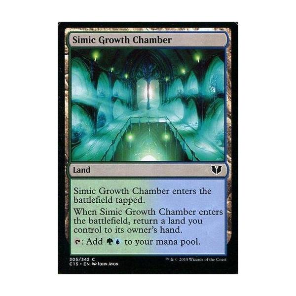 商品名：中古マジックザギャザリング 305/342[C]：【C15】Simic Growth Chamber/シミックの成長室マジックザギャザリング/英語版/C/土地/統率者2015分類：土地/レア度：C