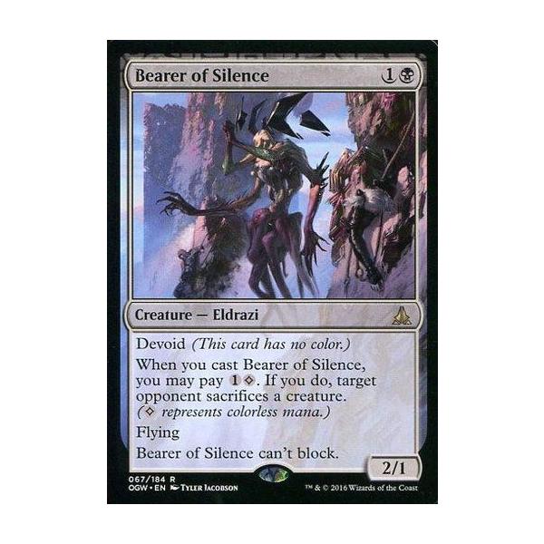 商品名：中古マジックザギャザリング [R]：Bearer of Silence/静寂を担うものマジックザギャザリング/英語版/R/ゲートウォッチの誓い/黒分類：黒/レア度：R分類：黒/レア度：R