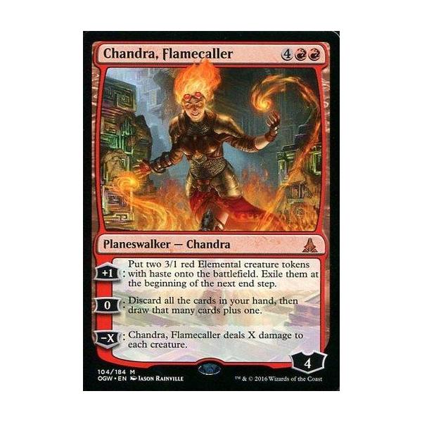 商品名：中古マジックザギャザリング [神話R]：Chandra， Flamecaller/炎呼び、チャンドラマジックザギャザリング/英語版/神話R/ゲートウォッチの誓い/赤分類：赤/レア度：神話R分類：赤/レア度：神話R