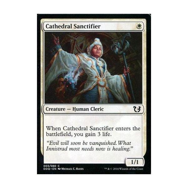 商品名：中古マジックザギャザリング 003/080[C]：【DDQ】Cathedral Sanctifier/大聖堂の聖別者マジックザギャザリング/英語版/C/白/デュエルデッキ 正しき者vs堕ちし者分類：白/レア度：Cシリーズ：デュエルデ...