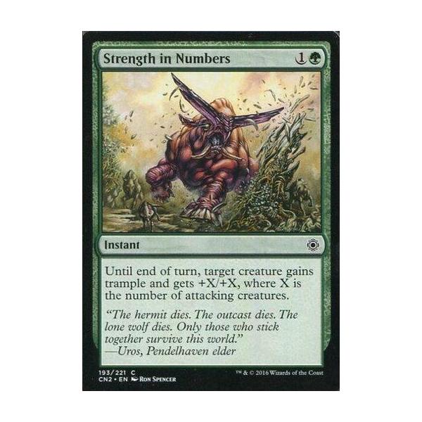 商品名：中古マジックザギャザリング 193/221[C]：【CN2】Strength in Numbers/数の力マジックザギャザリング/英語版/C/緑/コンスピラシー：王位争奪分類：緑/レア度：Cシリーズ：コンスピラシー：王位争奪商品解説...