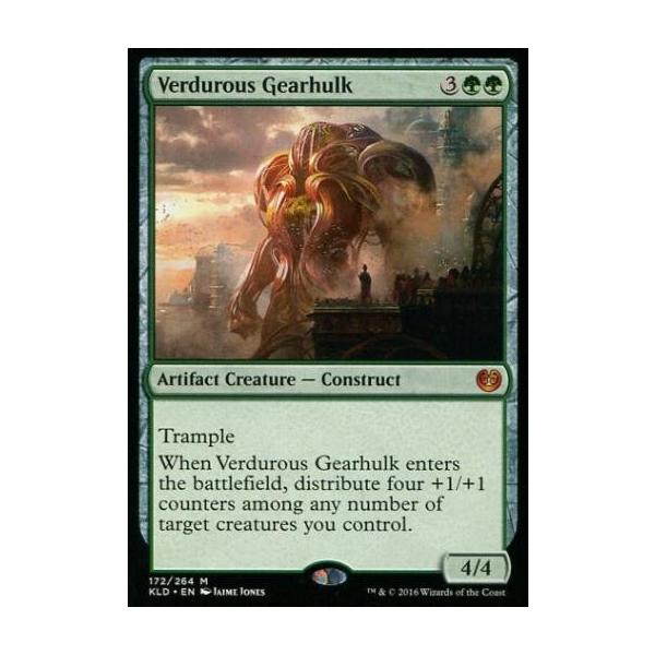 商品名：中古マジックザギャザリング [神話R]：Verdurous Gearhulk/新緑の機械巨人マジックザギャザリング/英語版/神話R/カラデシュ/緑分類：緑/レア度：神話R分類：緑/レア度：神話R