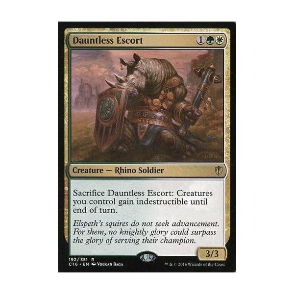 商品名：中古マジックザギャザリング 192/351[R]：【C16】Dauntless Escort/不屈の随員マジックザギャザリング/英語版/R/マルチカラー/統率者2016分類：マルチカラー/レア度：R