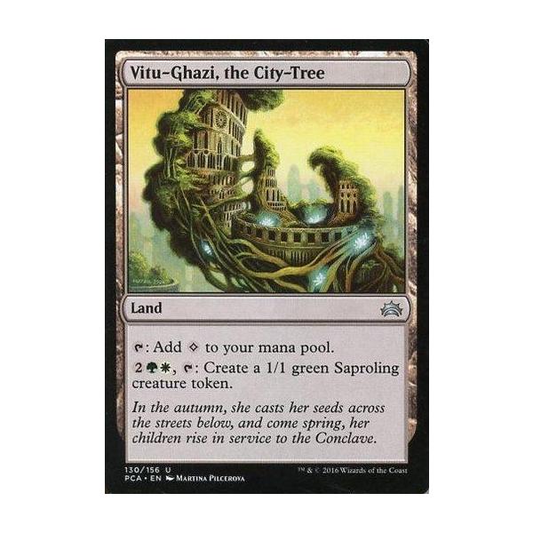商品名：中古マジックザギャザリング 130/156[U]：【PCA】Vitu-Ghazi  the City-Tree/都市の樹、ヴィトゥ=ガジーマジックザギャザリング/英語版/U/土地/Planechase Anthology分類：土地/...