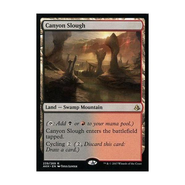商品名：中古マジックザギャザリング [R]：Canyon Slough/泥濘の峡谷マジックザギャザリング/英語版/R/アモンケット/土地分類：土地/レア度：R分類：土地/レア度：R