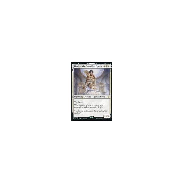 商品名：中古マジックザギャザリング [R]：Linden， the Steadfast Queen/不動の女王、リンデンマジックザギャザリング/英語版/R/エルドレインの王権/白分類：白/レア度：R分類：白/レア度：R