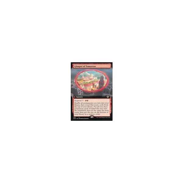 商品名：中古マジックザギャザリング 458[R]：【MH2】【拡張アート版】Glimpse of Tomorrow/明日の瞥見マジックザギャザリング/英語版/R/赤/モダンホライゾン2 コレクター・ブースター分類：赤/レア度：Rシリーズ：モ...