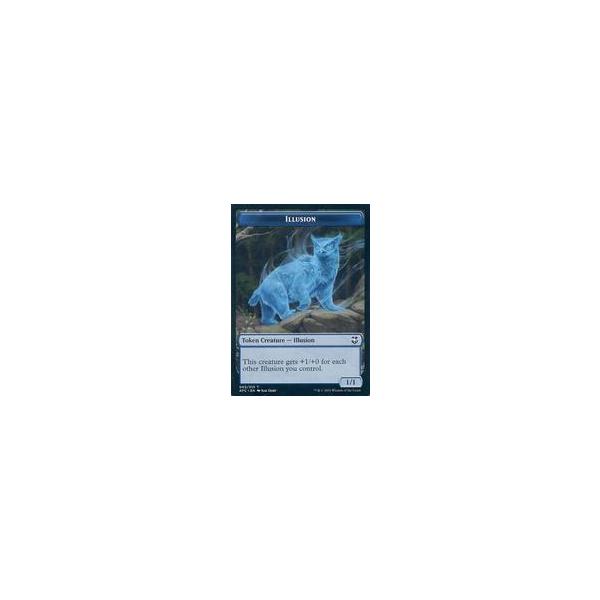商品名：中古マジックザギャザリング 003/013・004/013[トークン]：【AFC】死のダンジョンILLUSION/CHAMPION OF WITS/イリュージョン/機知の勇者マジックザギャザリング/英語版/トークン/青/黒/フォーゴ...