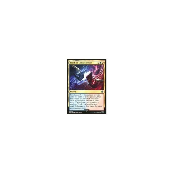 商品名：中古マジックザギャザリング 0163[U]：【WHO】Truth or Consequences/真実か報いかマジックザギャザリング/英語版/U/マルチカラー/ユニバースビヨンド ドクター・フー 統率者デッキ分類：マルチカラー/レア...