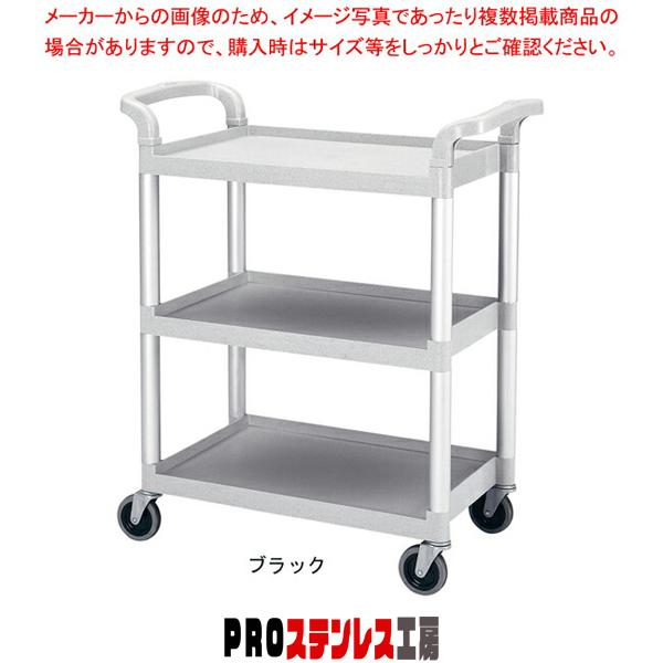 ●メーカー品番：BC331KD ●カラー：ブラック ●幅×奥行×高さ(mm)：830×410×965 ●棚サイズ :630×415棚間隔 :300中棚有効間口:620車輪 :φ102×4自在(ストッパー無)耐荷重 :136kg材質 :ポリプ...