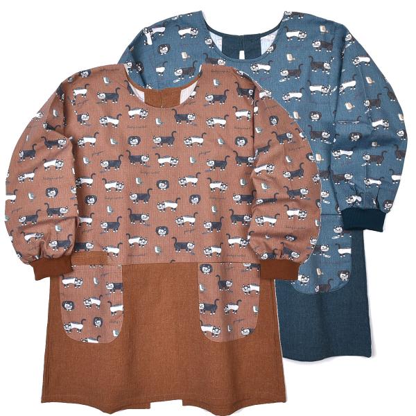 ブランド：クスグルジャパン Kusuguru Japan品　番　：23-6568品　名　：くすぐるキャラクター エプロンアラカルト   釦リボンあきリブカッポウカラー　：#4/OR オレンジ　マチルダさん柄、#5/BG ブルーグリーン　マチ...