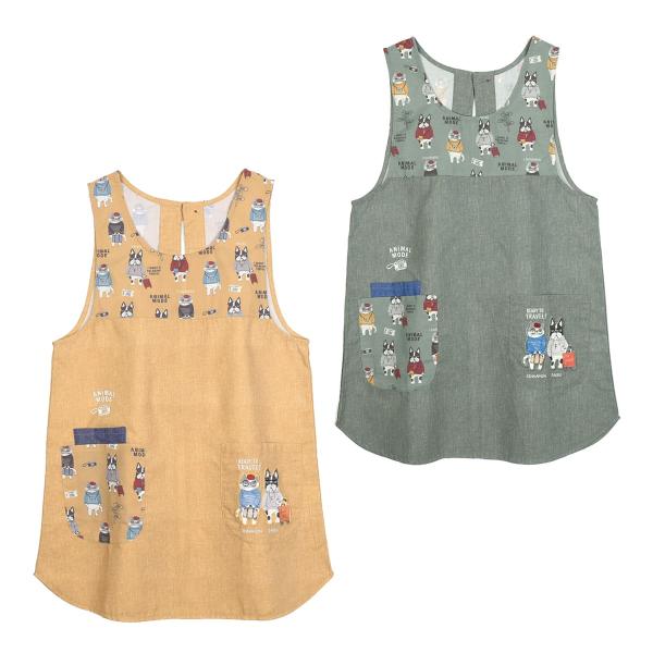 【発売日：2024年07月23日】ブランド：クスグルジャパン Kusuguru Japan品　番　：24-7539品　名　：アニマルモード  釦リボンあきエプロンカラー　：#1/YE イエロー、#2/GR グリーンサイズ　：着丈80cm、身...